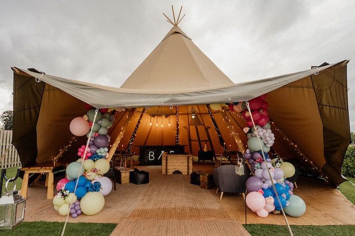 Colourful Tipi Styling Inspiration | Sami Tipi & Buckminster Barns