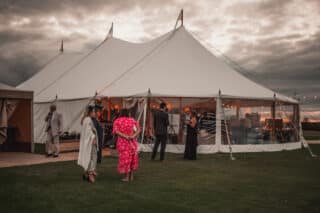 Sailcloth Wedding at Home | Anna & Jordan's Sami Tipi Wedding